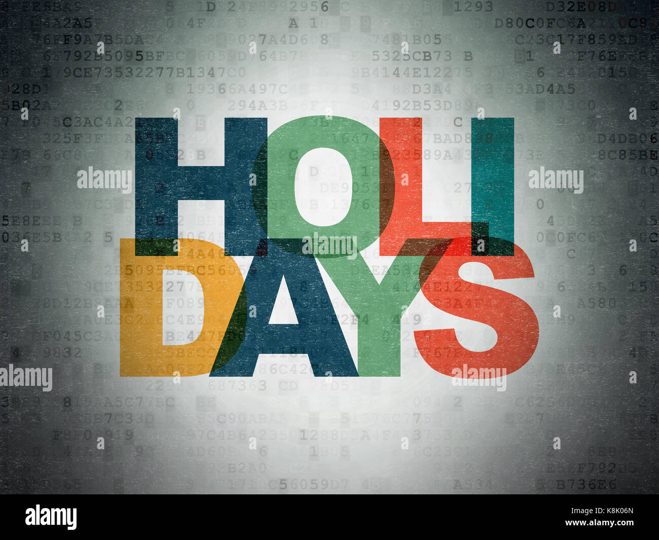 Holiday concept: Holidays on Digital Data Paper background Stock Photo ...