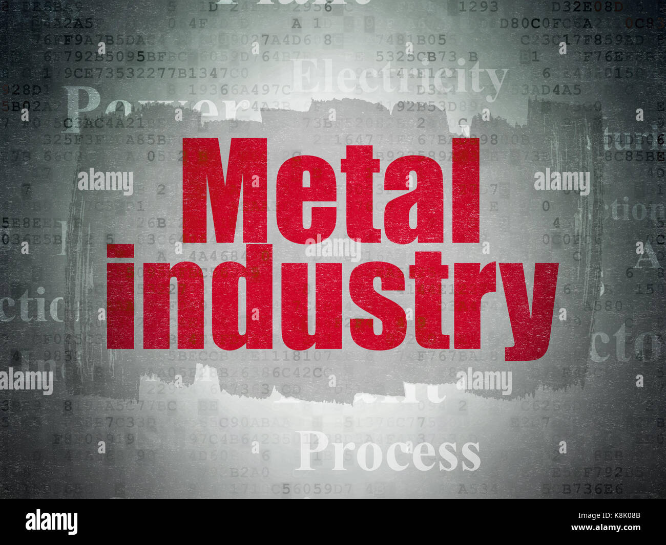 Industry concept: Metal Industry on Digital Data Paper background Stock ...