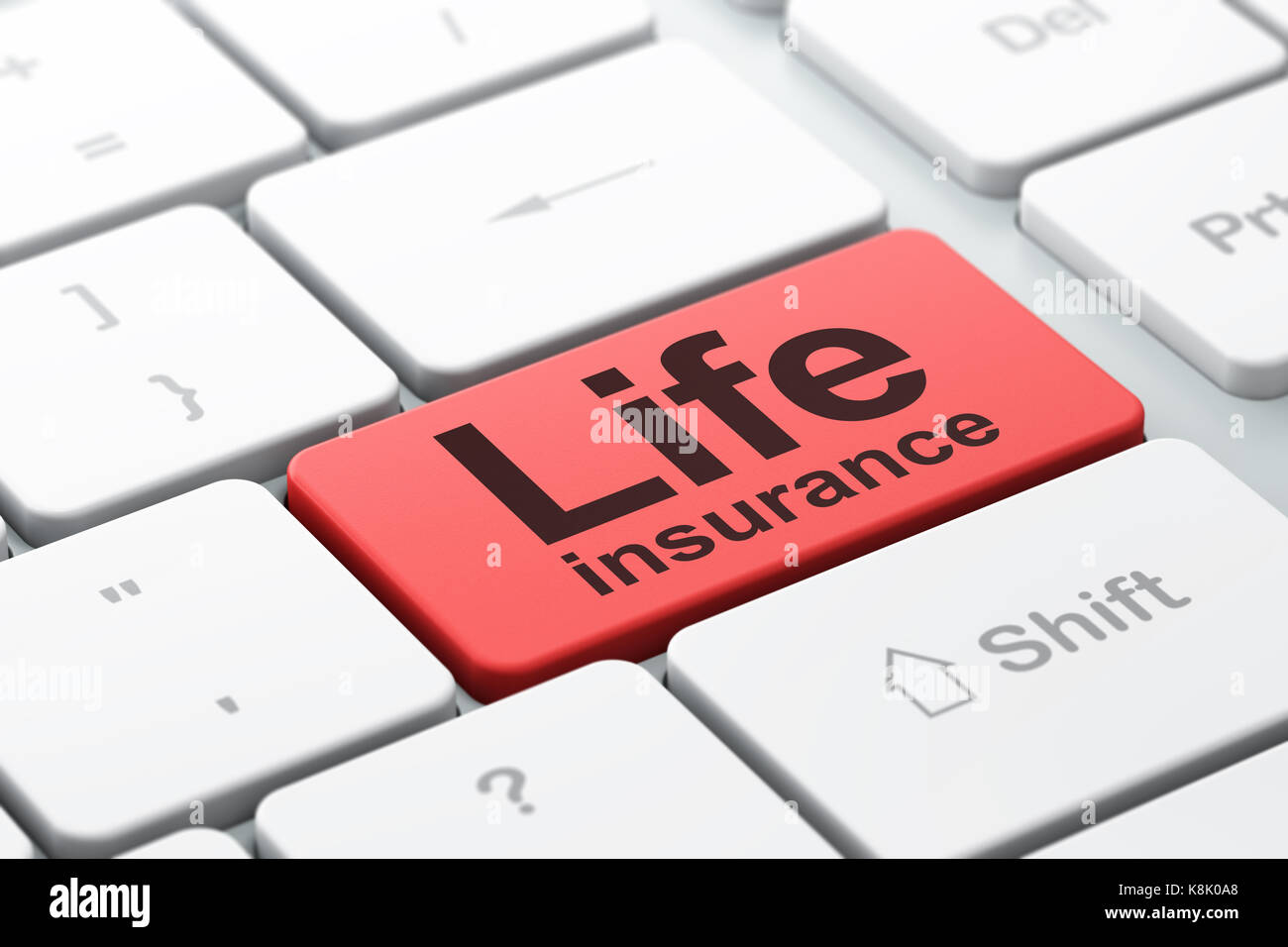 Insurance concept: Life Insurance on computer keyboard background Stock ...