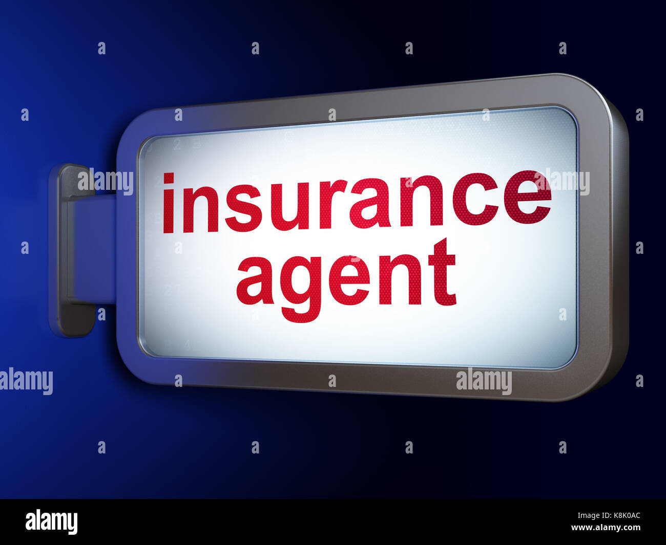 Insurance concept: Insurance Agent on billboard background Stock Photo ...