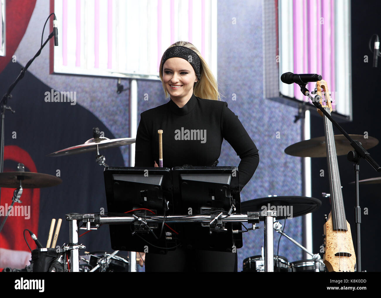 Clean Bandit performing on the main stage during Day Two of V Festival ...