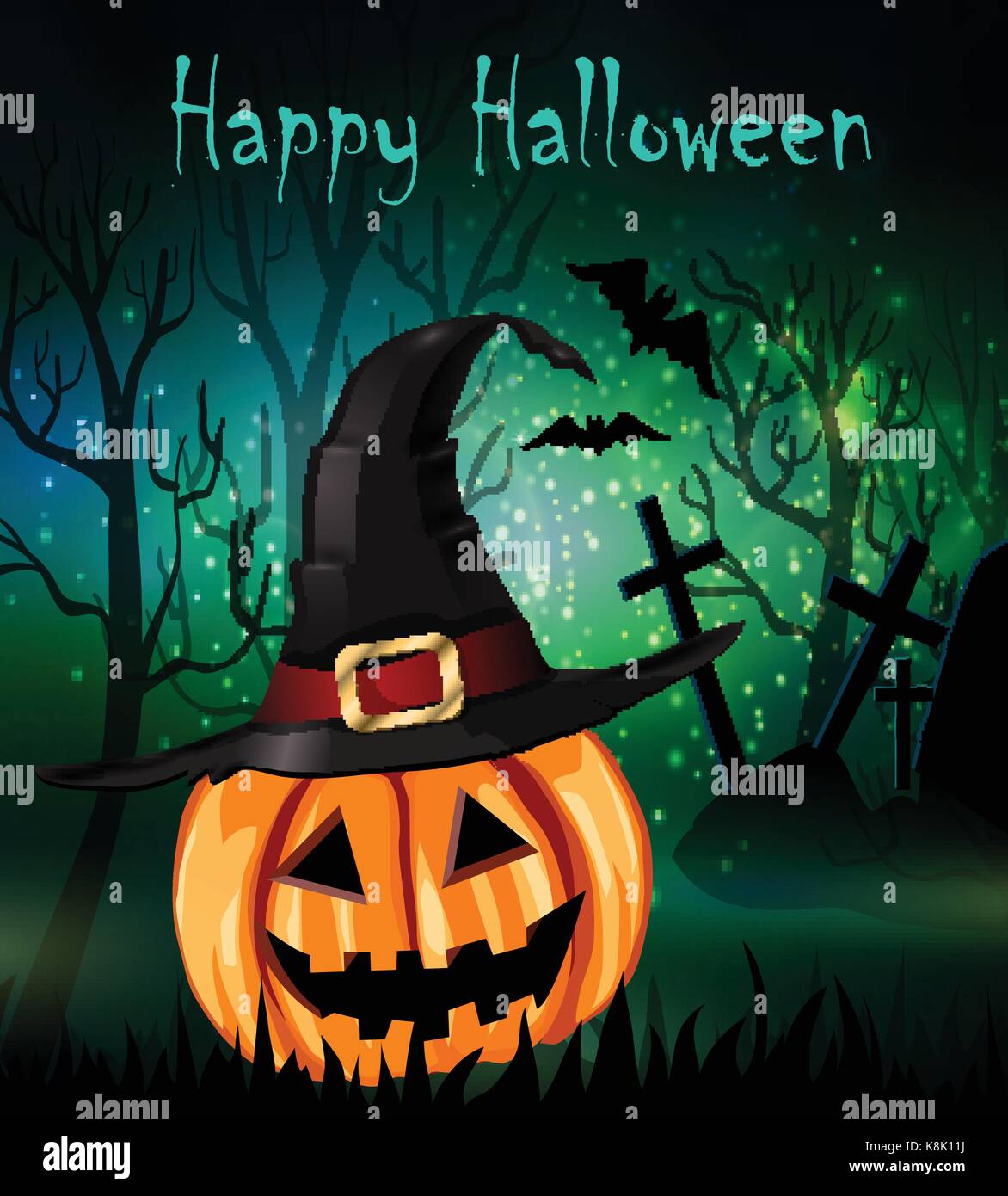 Halloween spooky background Stock Vector Image & Art - Alamy