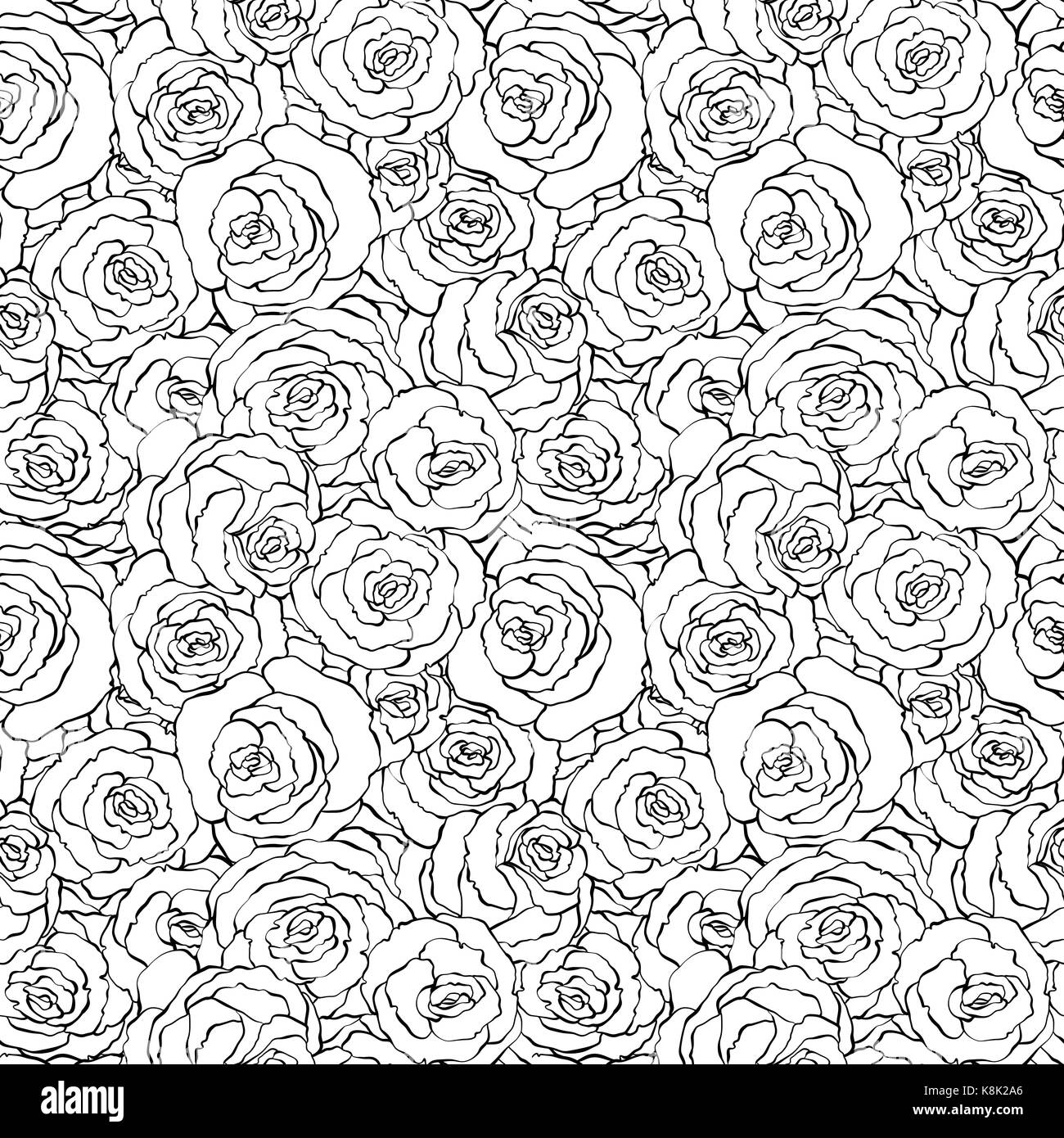 Seamless pattern with beautiful roses in soft colors Stock Vector Image ...