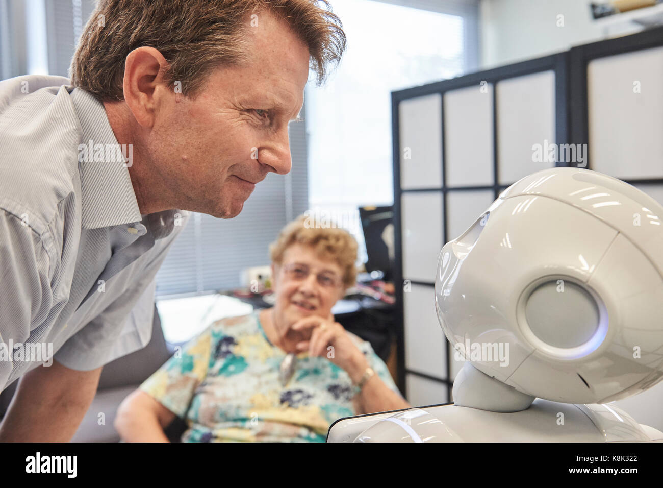 Human talking artificial intelligence robot hi-res stock photography ...