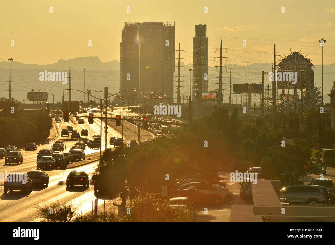 hot summer highway traffic Stock Photo - Alamy
