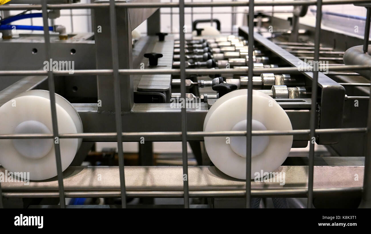 Food factory automated robotic production line Stock Photo - Alamy
