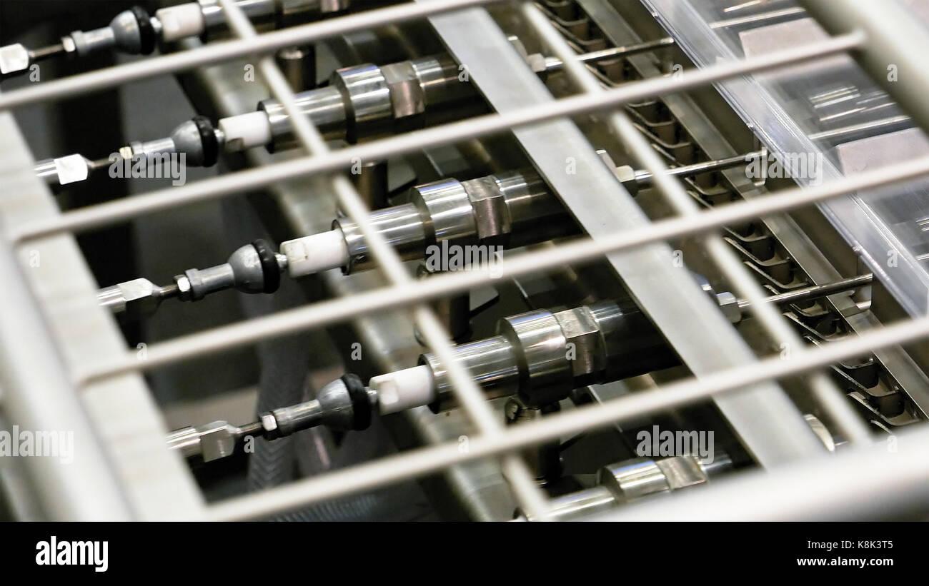 Food factory automated robotic production line Stock Photo - Alamy