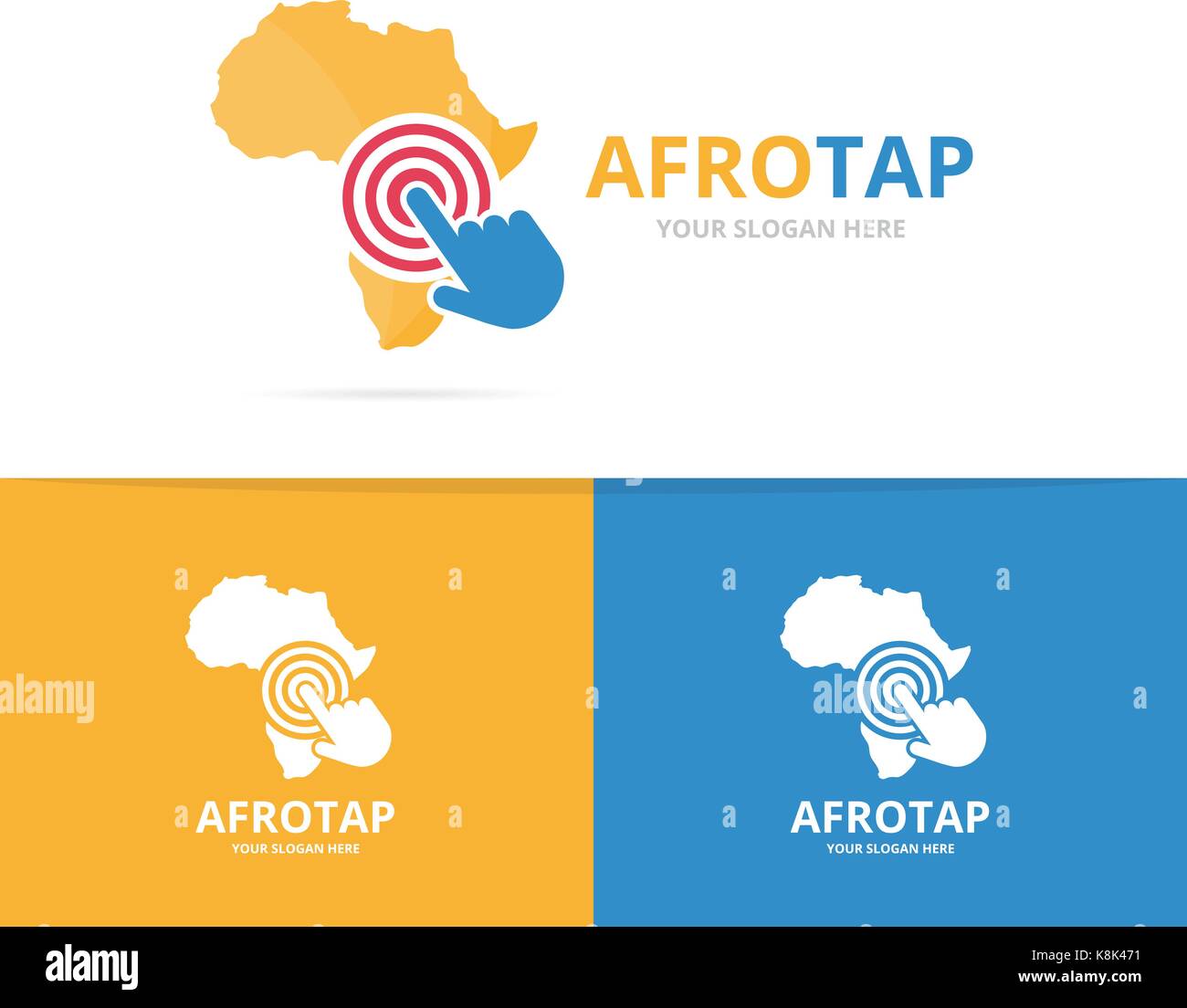 Vector africa and click logo combination. Safari and cursor symbol or ...