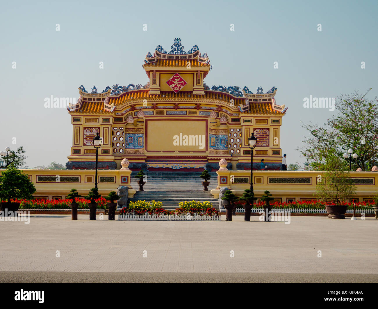 Hue, Vietnam - September 13 2017: Beautiful temple Thien Mu Pagoda ...