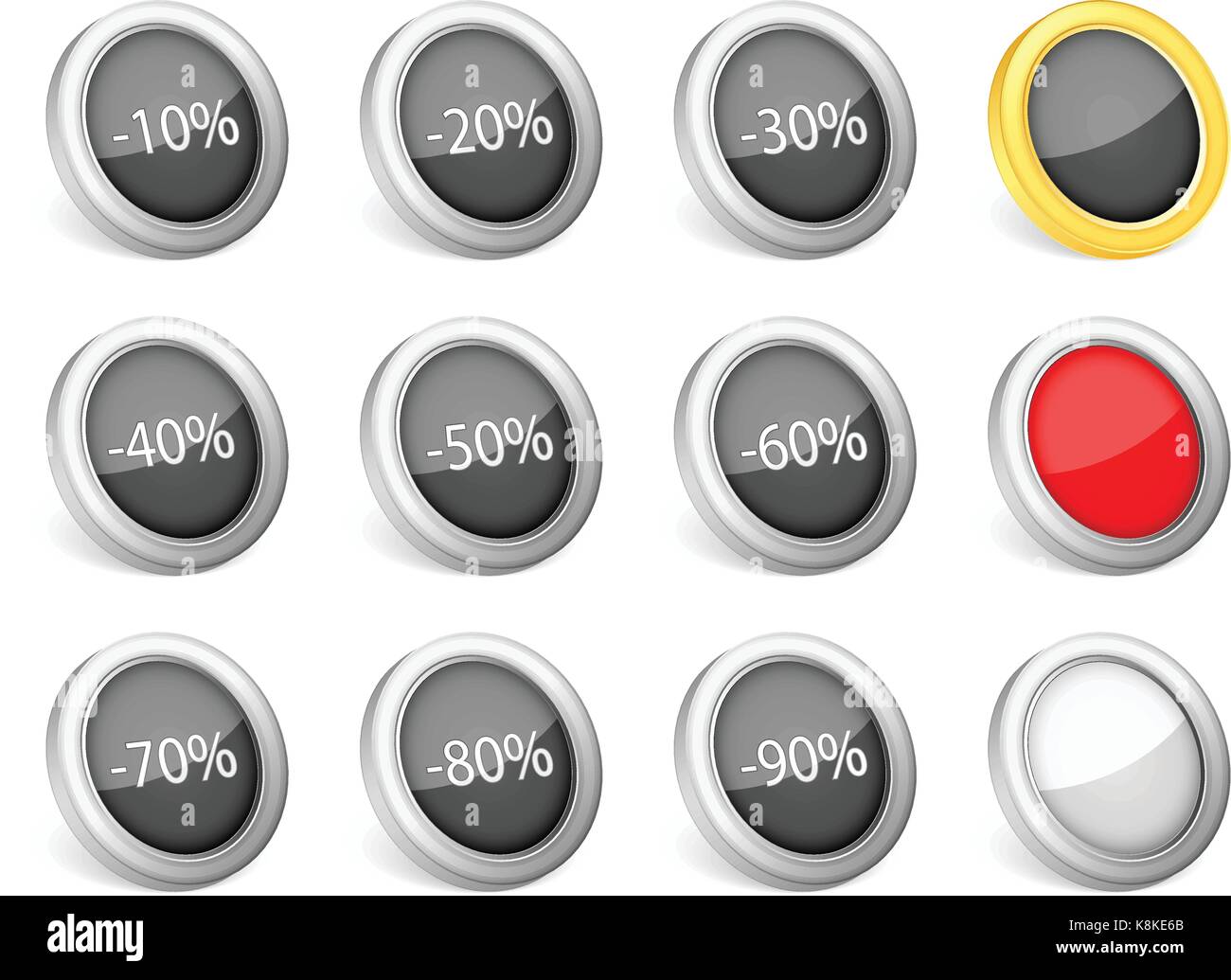 3d icons deduction on white background. Vector illustration Stock ...