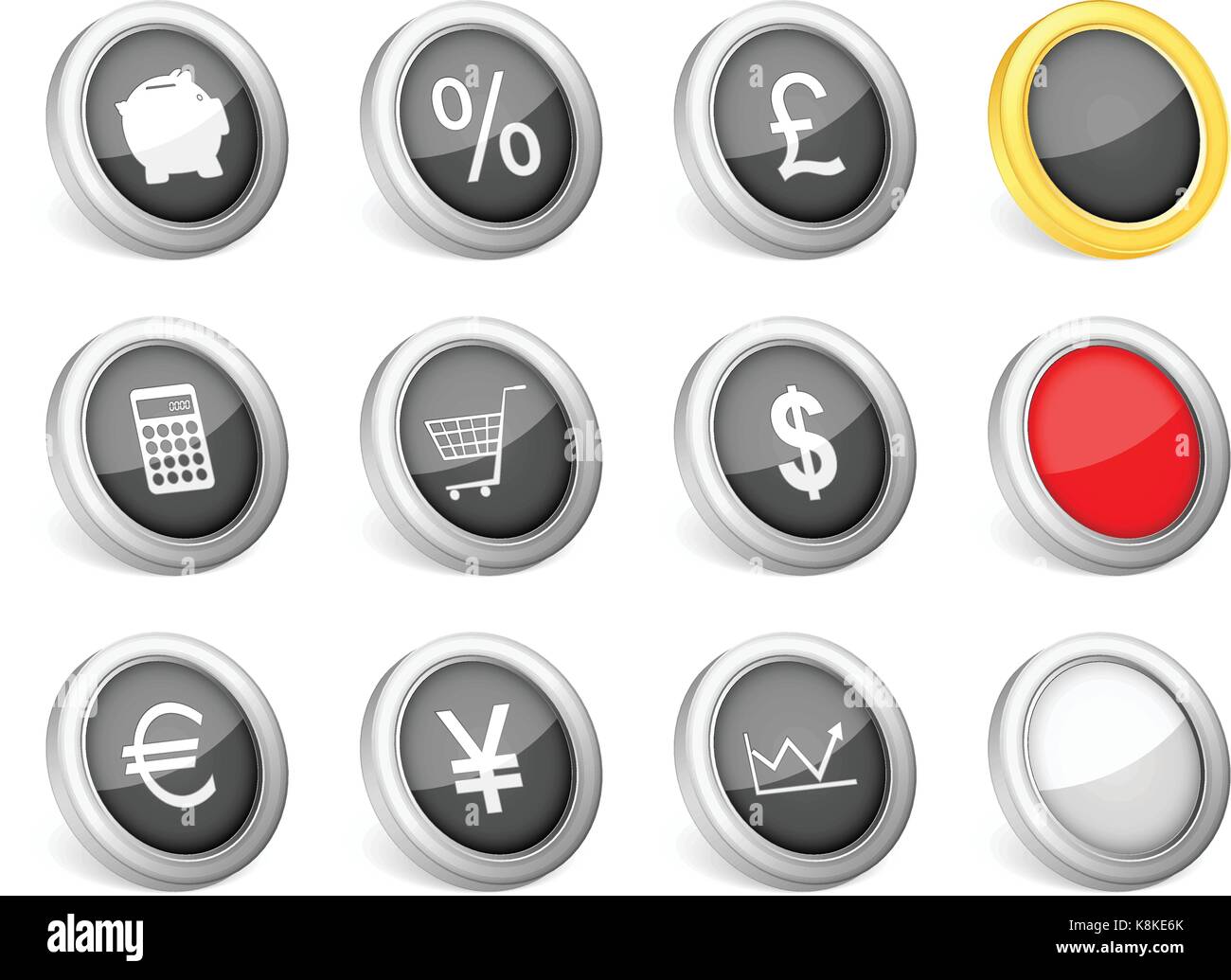 Percentage icons on white Stock Vector Images - Alamy