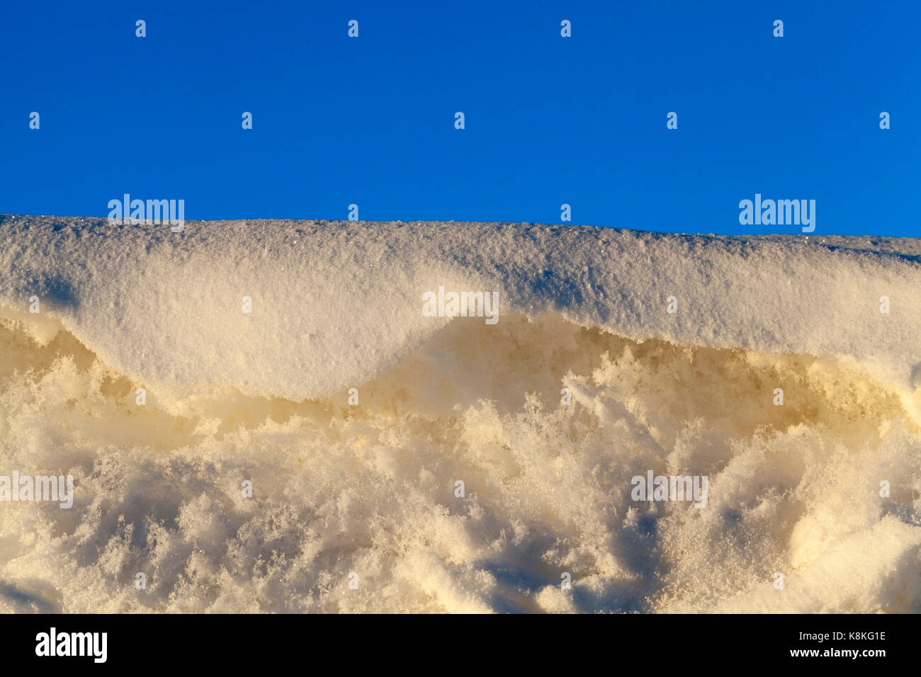snow photographed in the winter season, which appeared after a snowfall ...