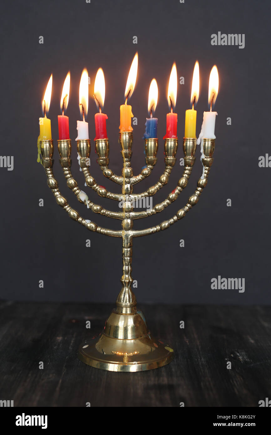 Nine branched menorah hi-res stock photography and images - Alamy