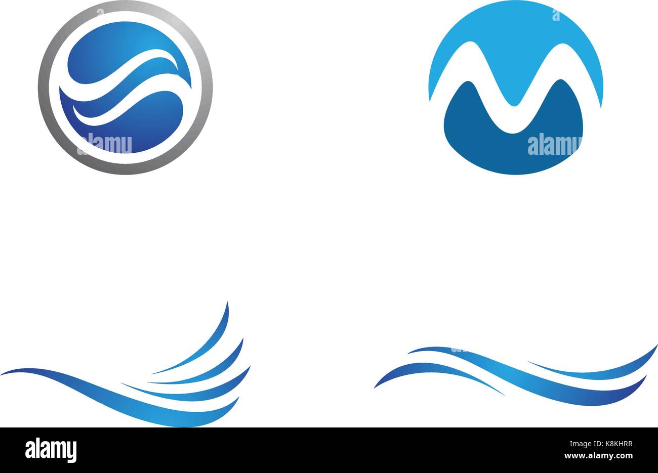 Wave logo hi-res stock photography and images - Alamy