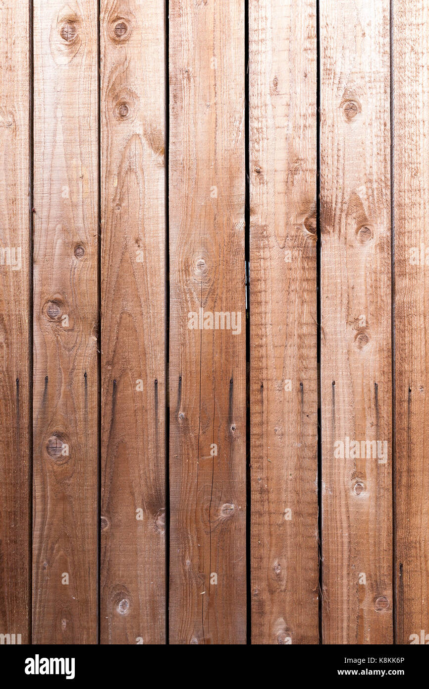 wooden wall, nailed. From nails down drains rust. Photo detail ...