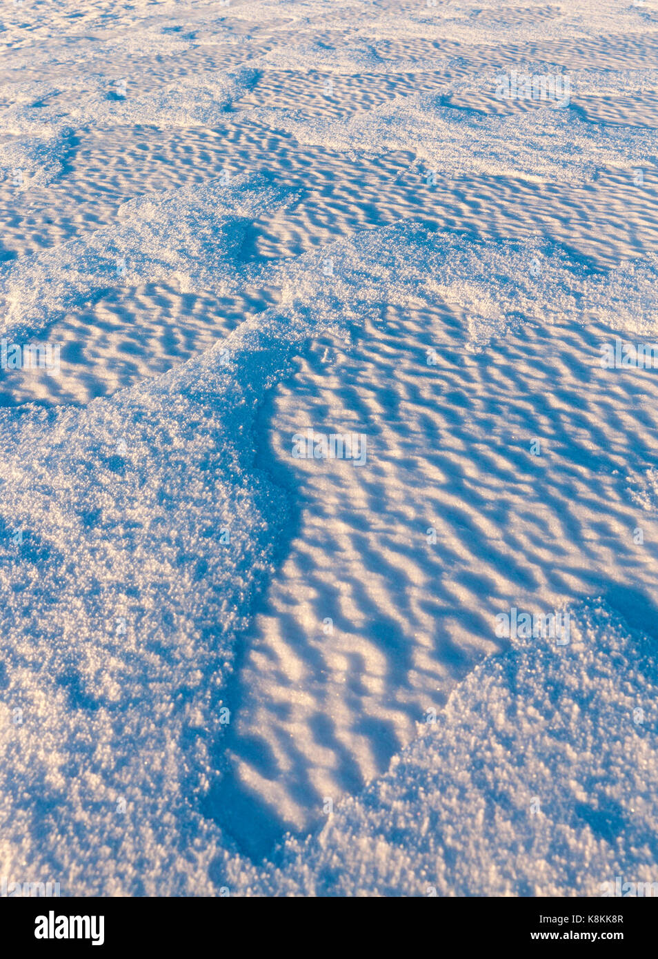 snow drifts, which appeared after snowfalls in the winter season. Photo ...