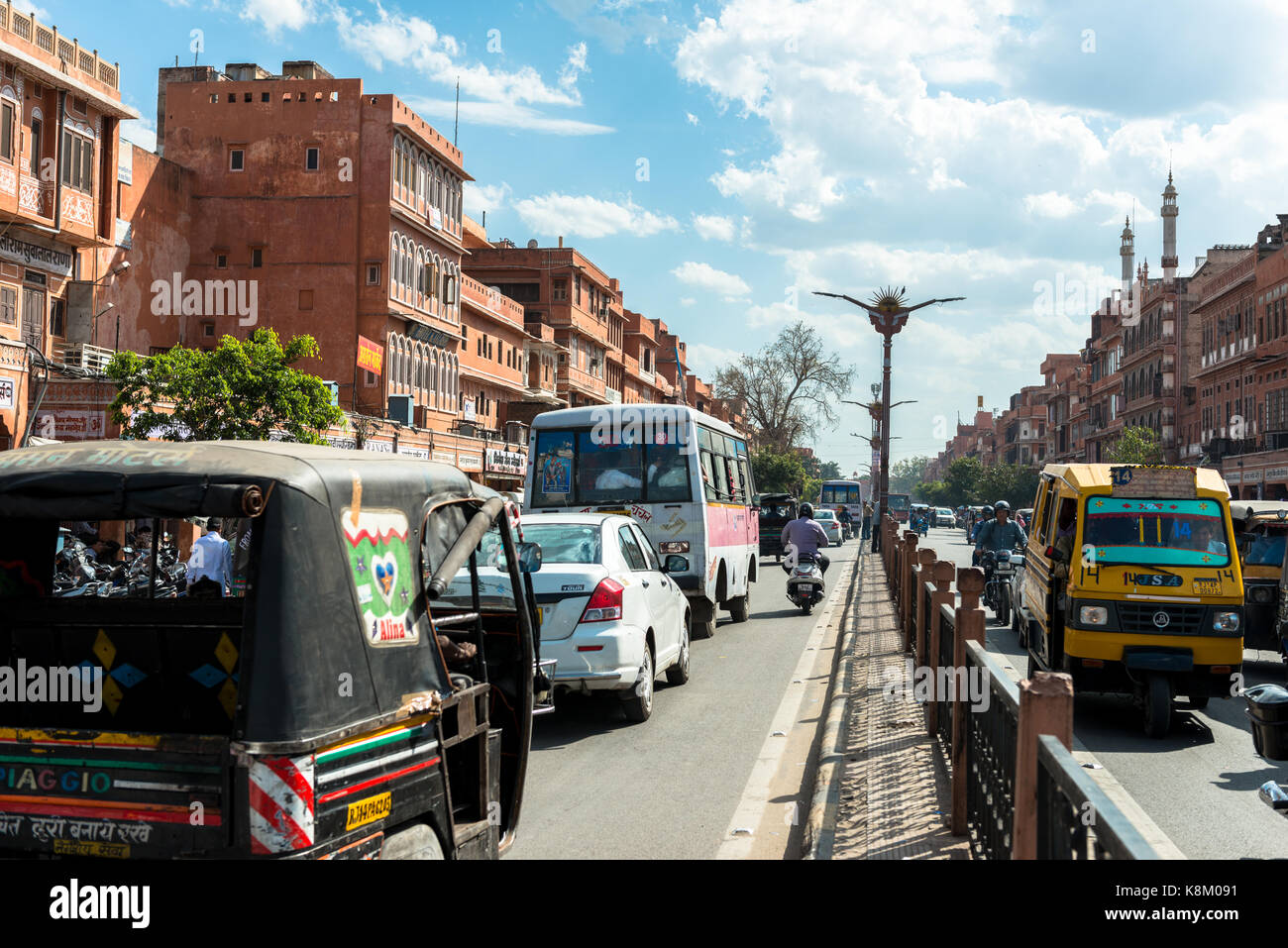 JAIPUR, RAJASTHAN, INDIA - MARCH 11, 2016: Horizontal picture car ...