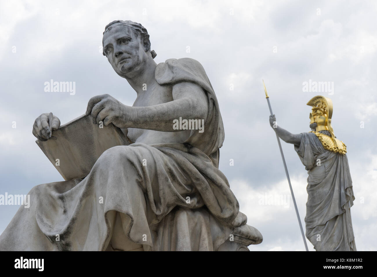 Statue portrait of Titus Livius in front of the austrian parliament in ...