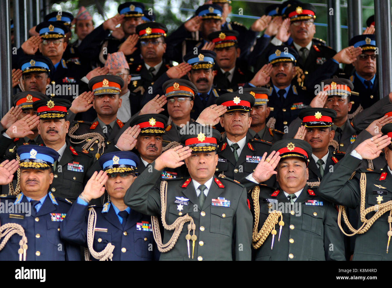 Kathmandu, Nepal. 19th Sep, 2017. High-level official Nepal Army ...