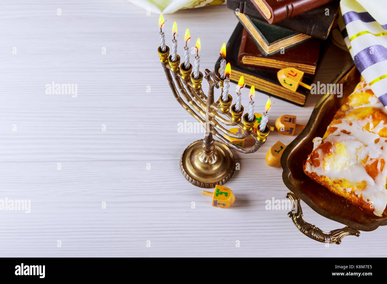 Jewish holiday hannukah , the Jewish Festival of Lights Stock Photo - Alamy
