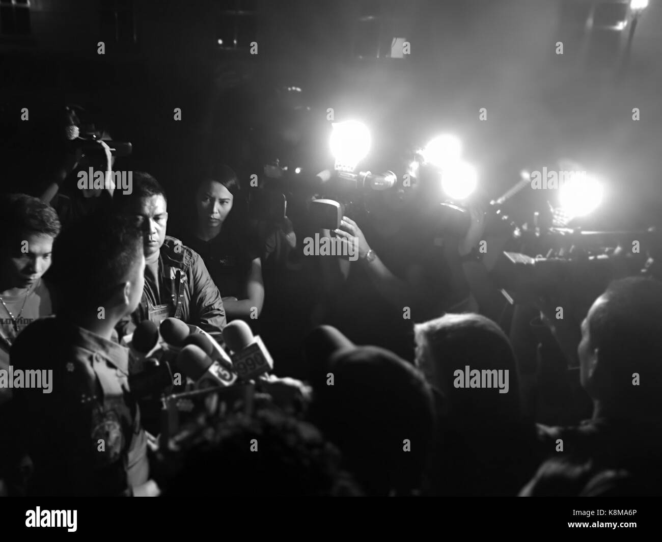 Briefing event Black and White Stock Photos & Images - Alamy