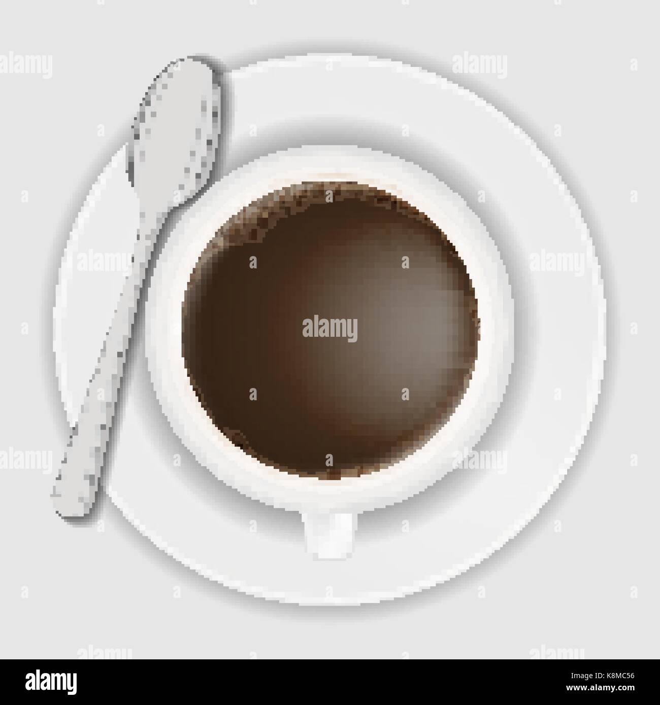 Coffee art isolated top view on white Stock Vector Images - Alamy