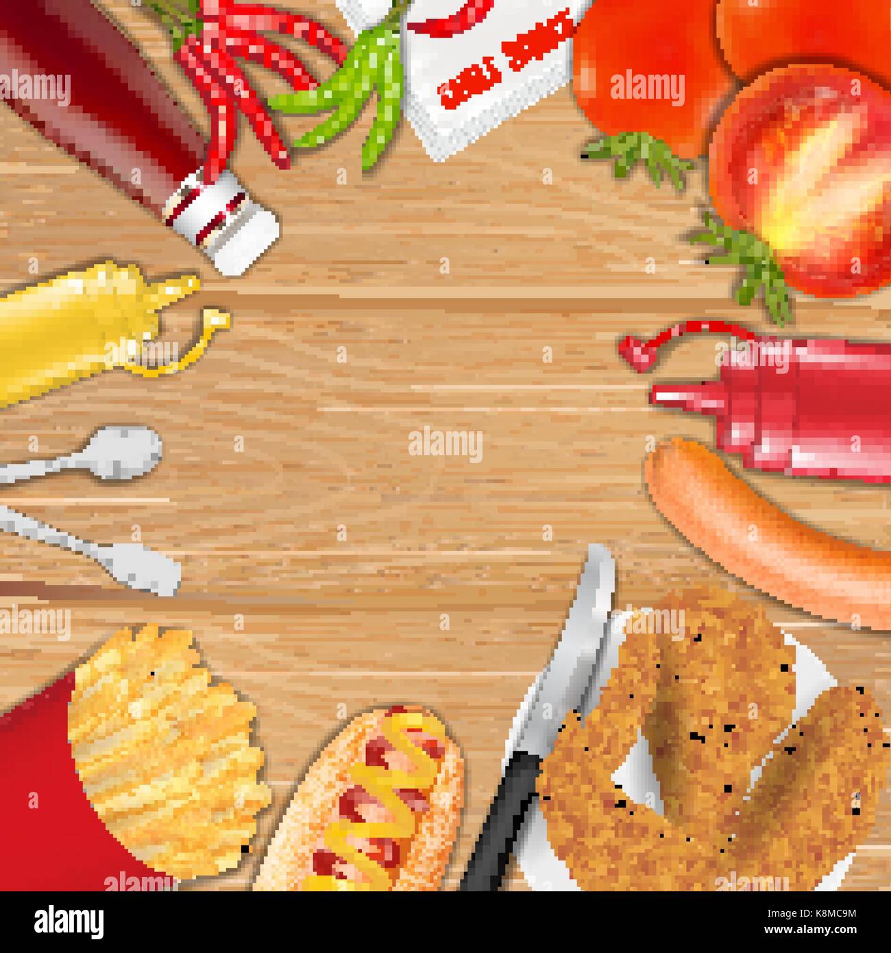 Hamburger hot dog sauce Stock Vector Images - Alamy