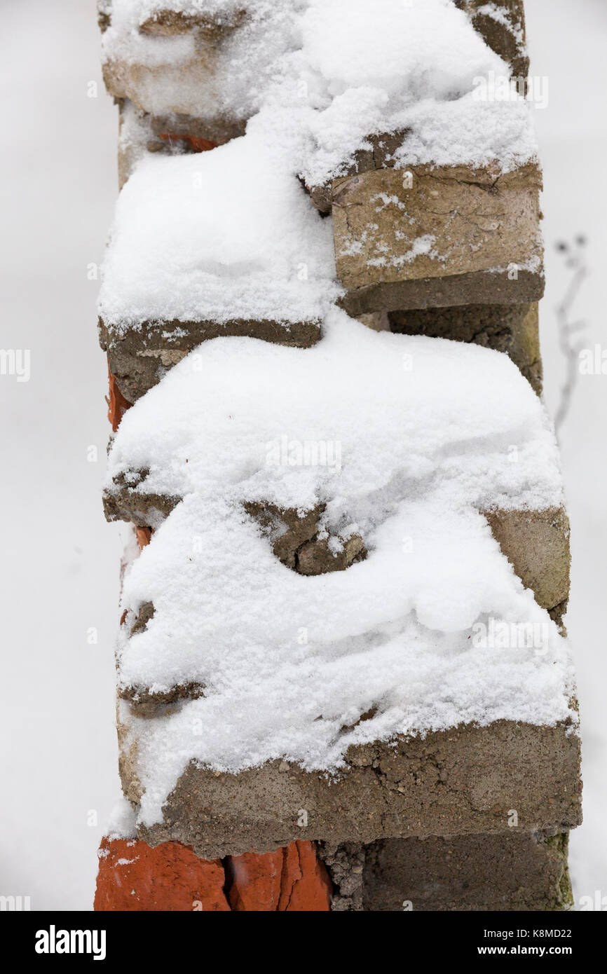 photographed nature during the time after a small snowfall Stock Photo ...