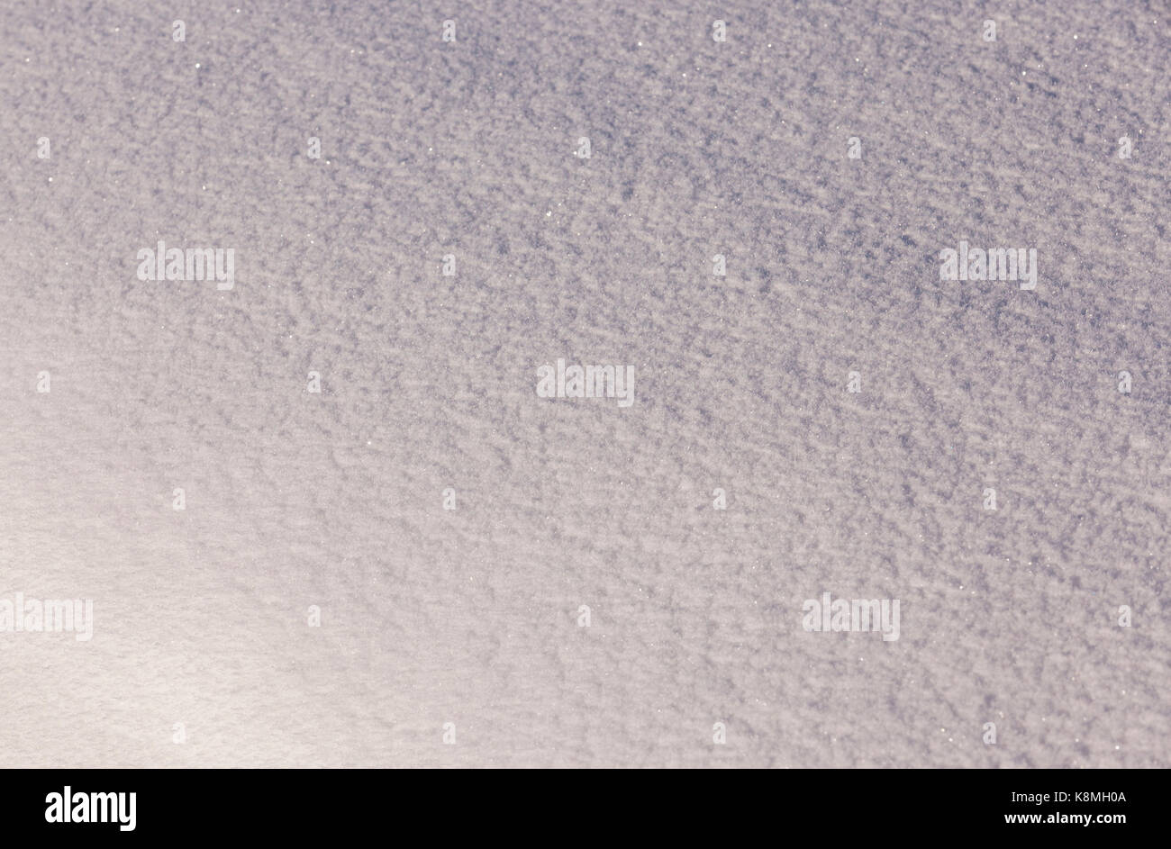 photographed from above and close-up snow in the winter season. On the ...