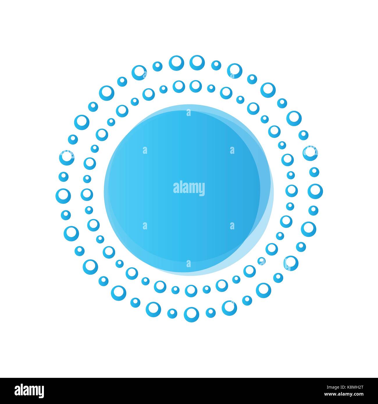 blue bubbles forms a circles, icon design, isolated on white background ...