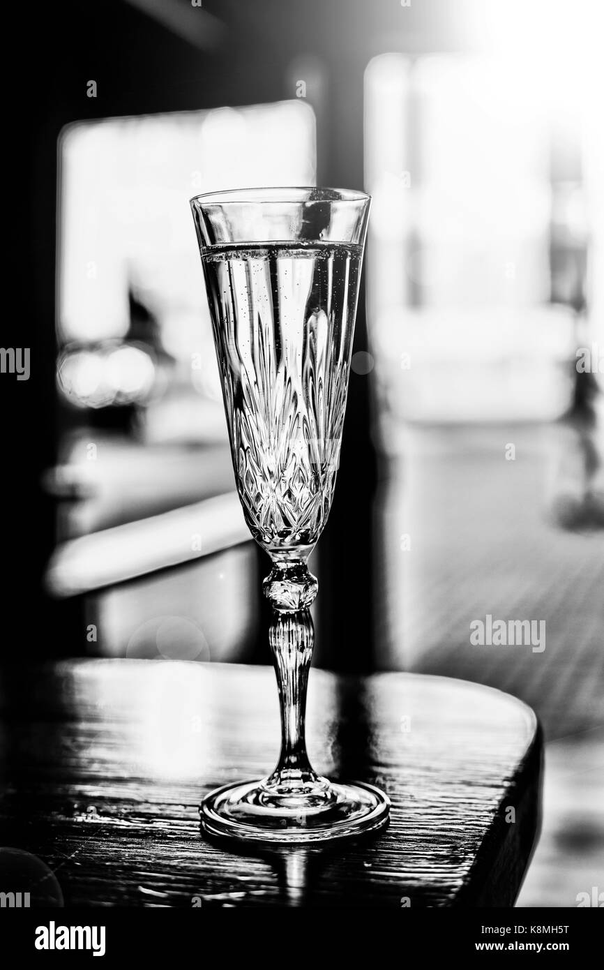 Cocktail glass champagne in Black and White Stock Photos & Images - Alamy