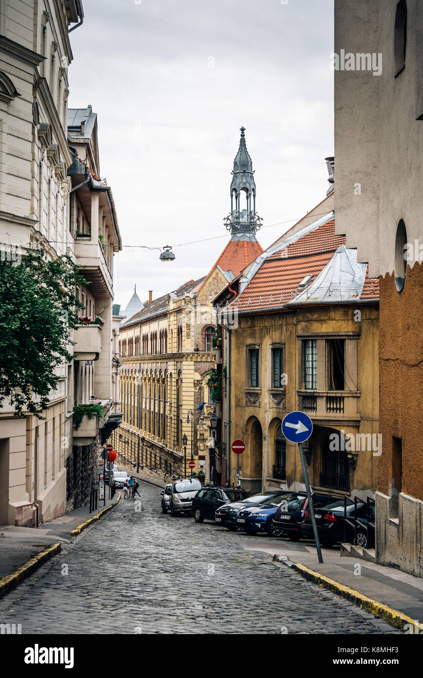 Scenic view of street in Budapest Stock Photo - Alamy