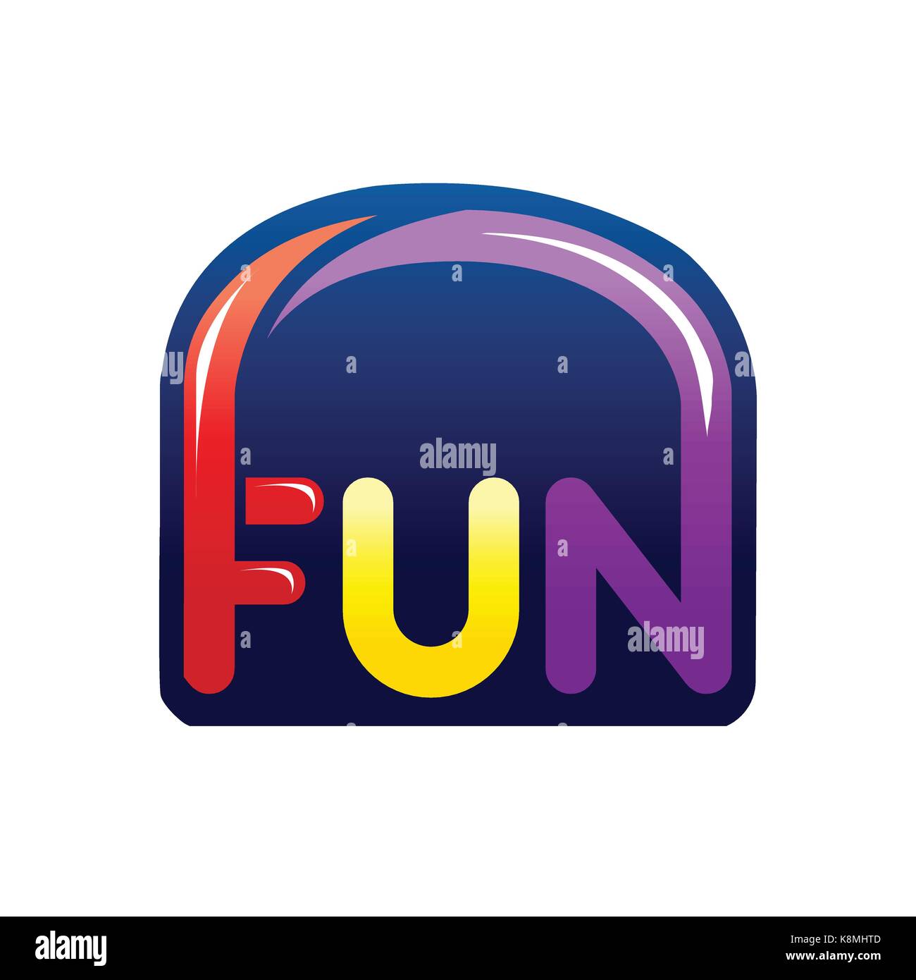 fun word forms arch shape, illustration design, isolated on white ...