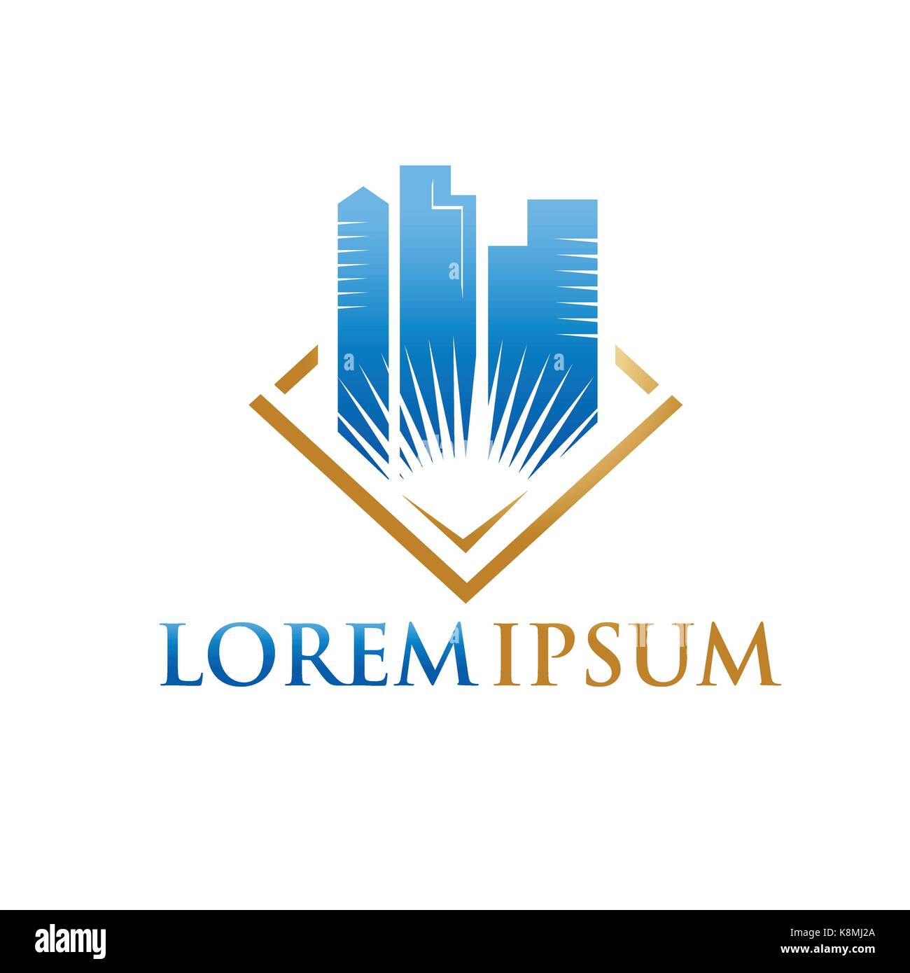 diamond city logo, buildings within a diamond shape, icon design ...