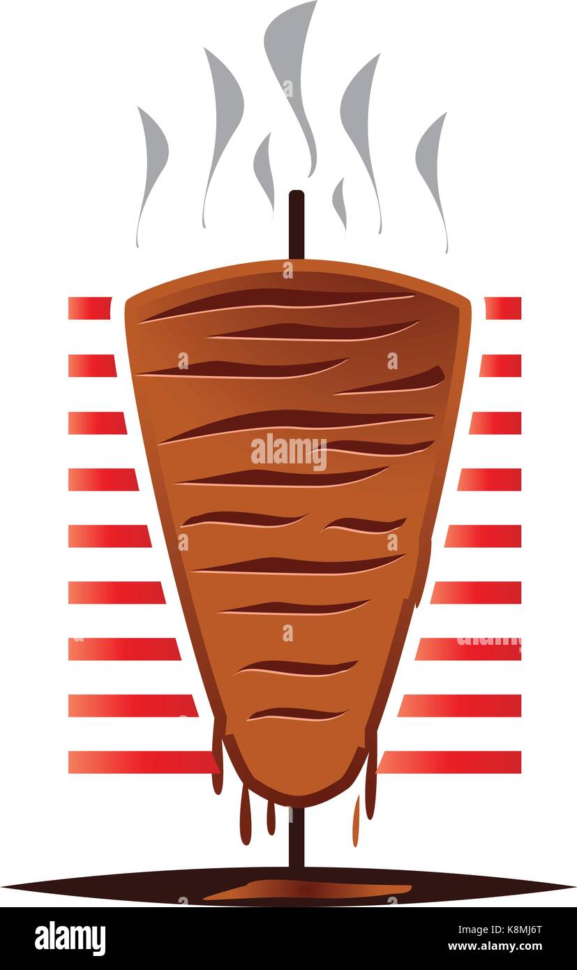 hot shaurma logo, shaurma illustration, shaurma on fire, icon design ...