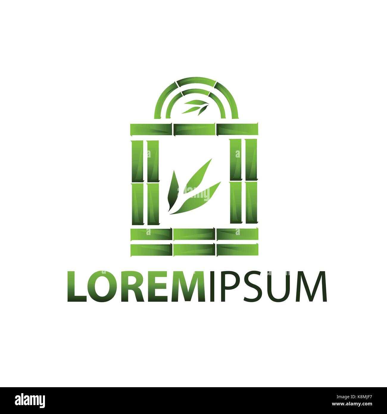 bag of bamboo logo, bamboo shop logo, icon design, isolated on white ...
