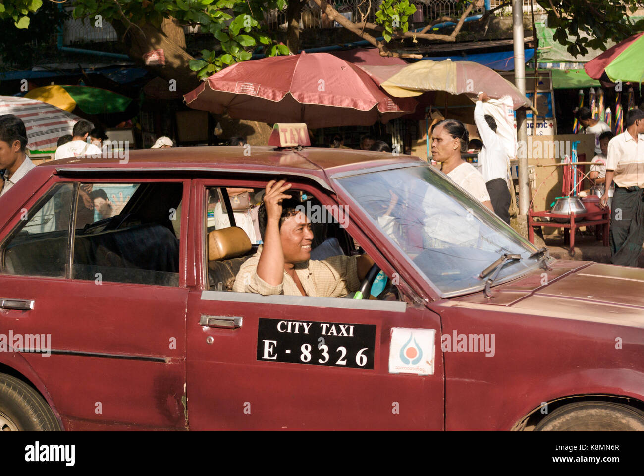 Taxi in Yangon, Burma, Myanmar, Southeast Asia Stock Photo - Alamy