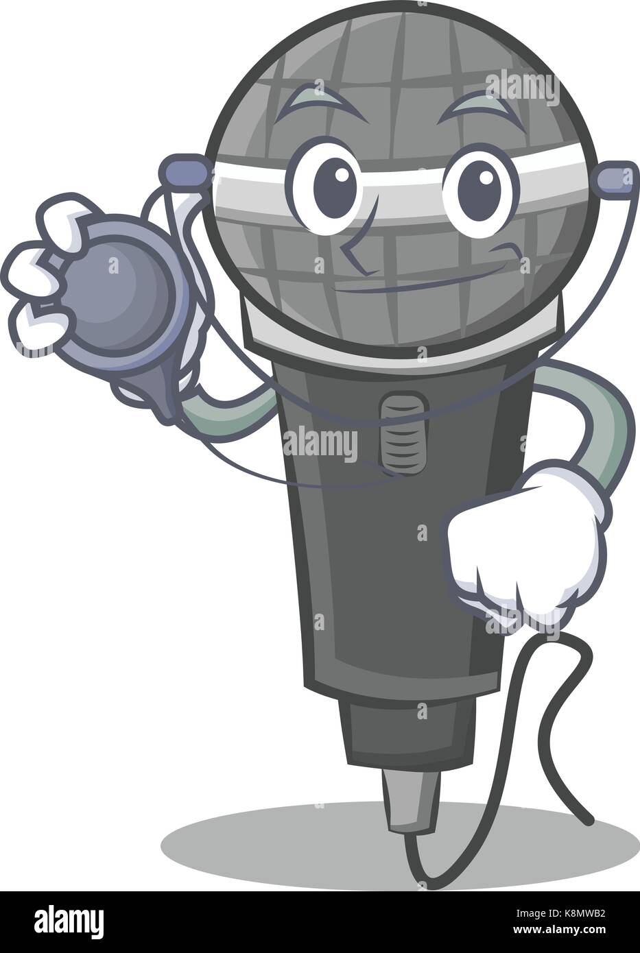 Doctor microphone cartoon character design Stock Vector Image & Art - Alamy