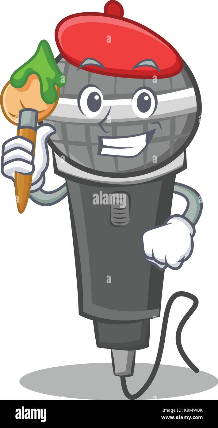 Artist microphone cartoon character design Stock Vector Image & Art - Alamy