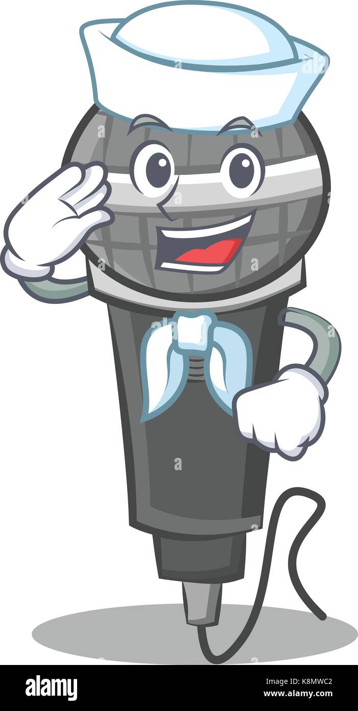 Sailor microphone cartoon character design Stock Vector Image & Art - Alamy