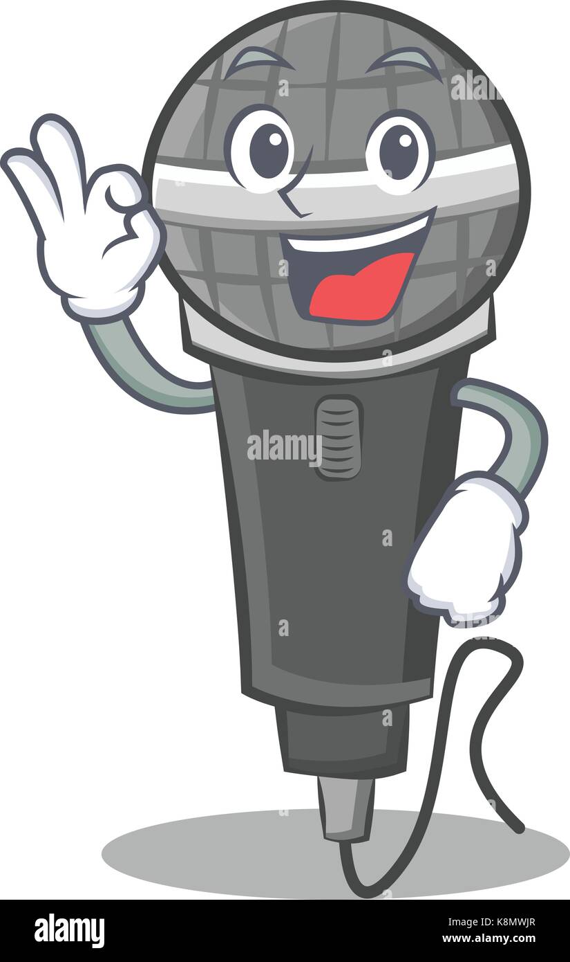 Okay microphone cartoon character design Stock Vector Image & Art - Alamy