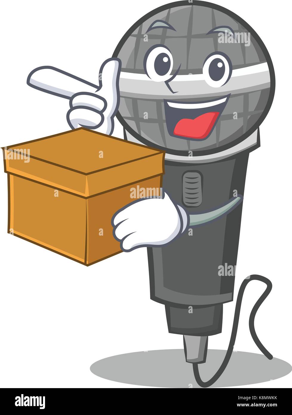 With box microphone cartoon character design Stock Vector Image & Art ...