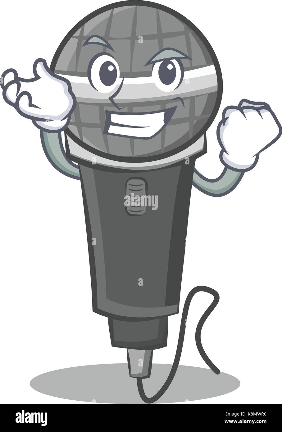 Successful microphone cartoon character design Stock Vector Image & Art ...