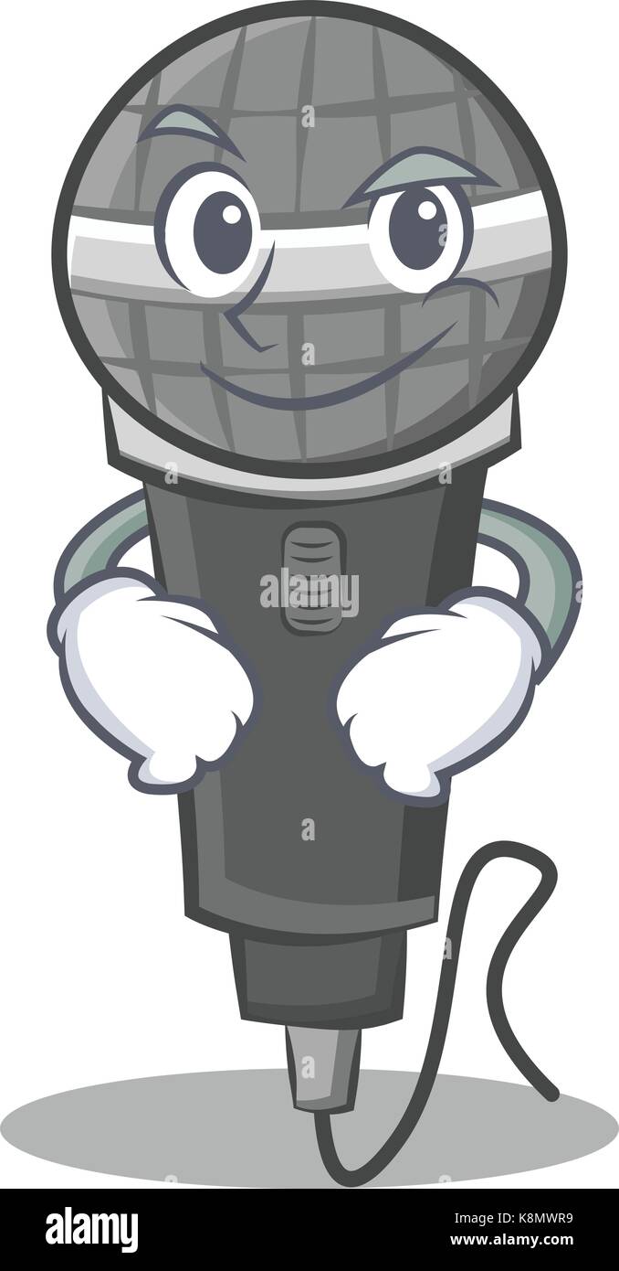 Smirking microphone cartoon character design Stock Vector Image & Art ...