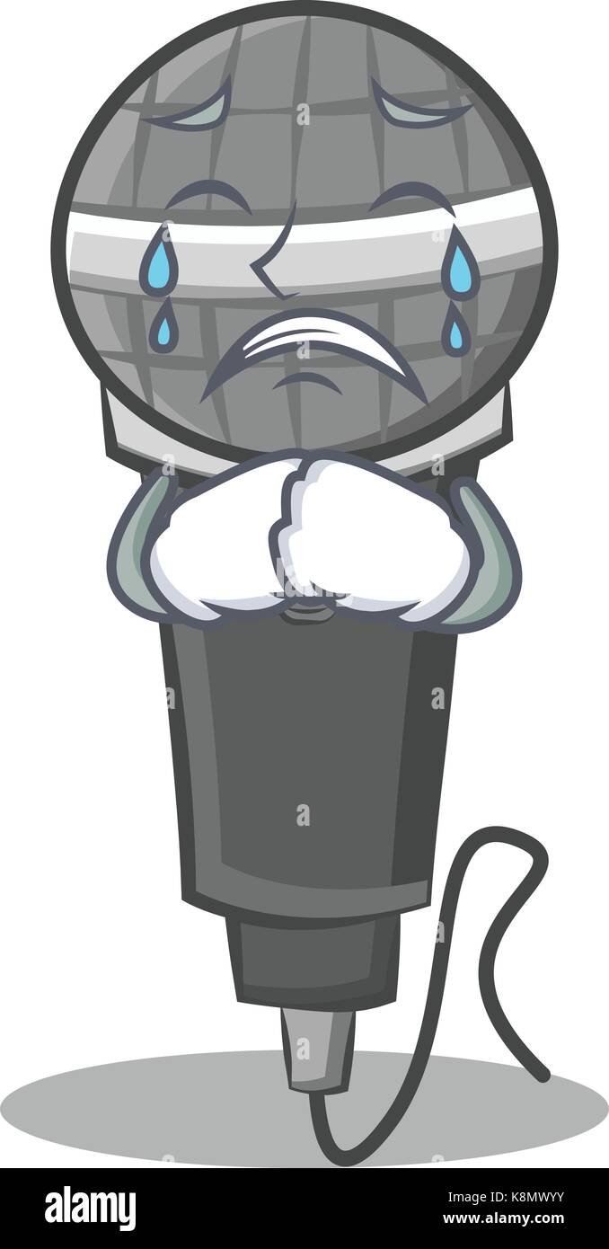 Crying microphone cartoon character design Stock Vector Image & Art - Alamy