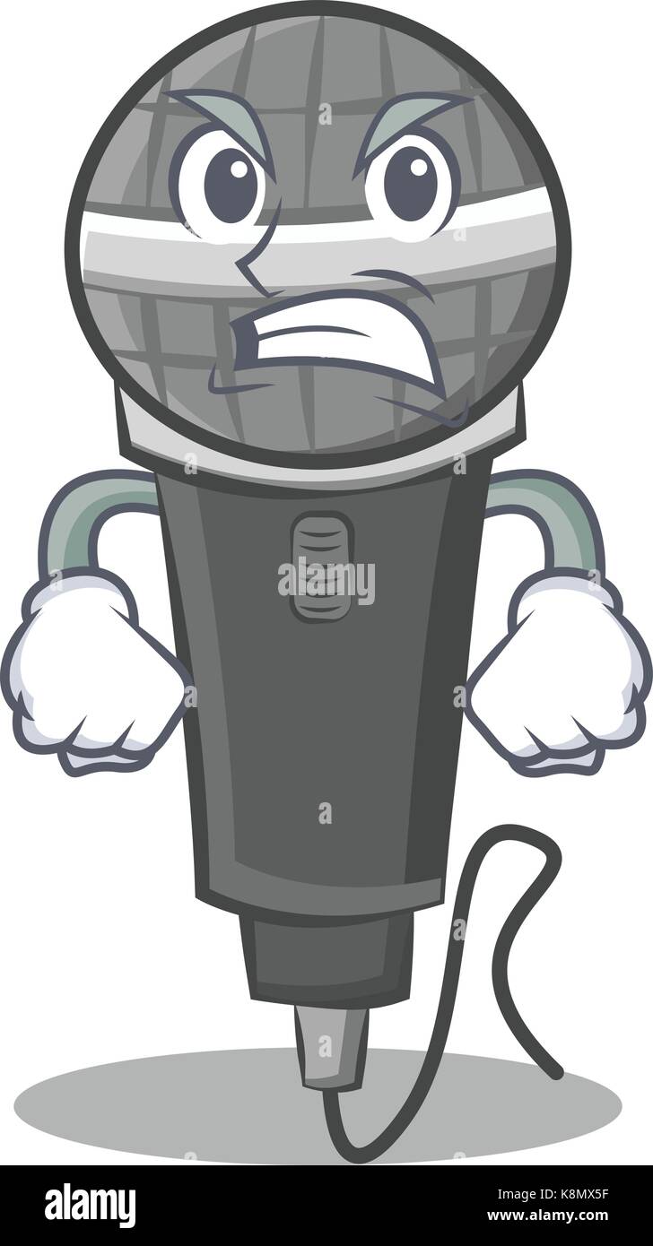 Angry microphone cartoon character design Stock Vector Image & Art - Alamy