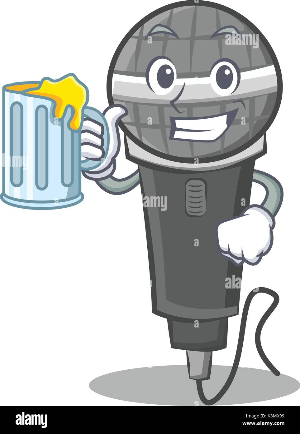 With juice microphone cartoon character design Stock Vector Image & Art ...