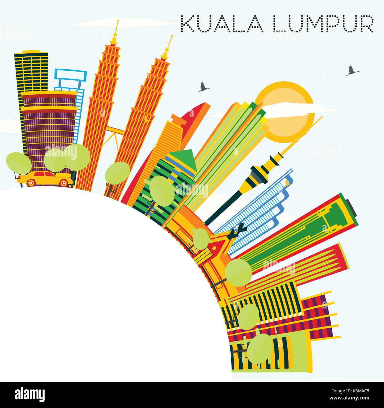 Kuala lumpur city view Stock Vector Images - Alamy
