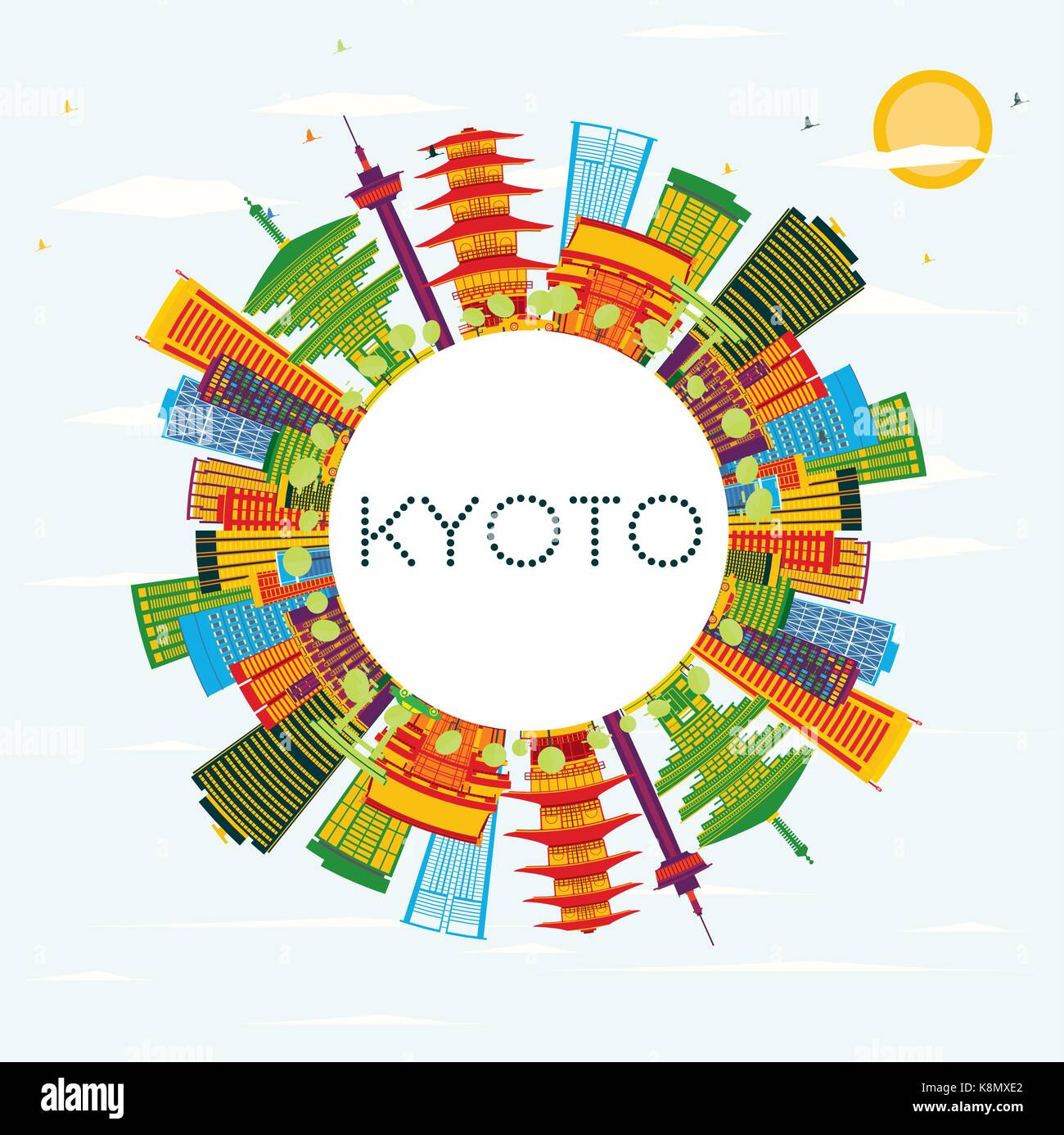 Modern kyoto buildings Stock Vector Images - Alamy