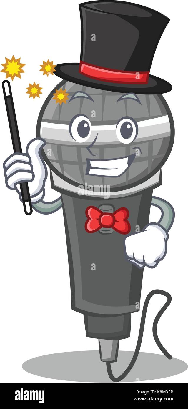 Magician microphone cartoon character design Stock Vector Image & Art ...
